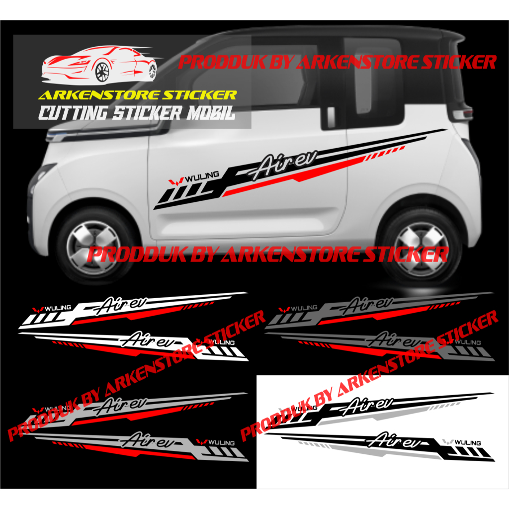 Newest AIR EV CAR STICKER STICKER AIR EV WULING CAR SIDE LIST STICKER ...