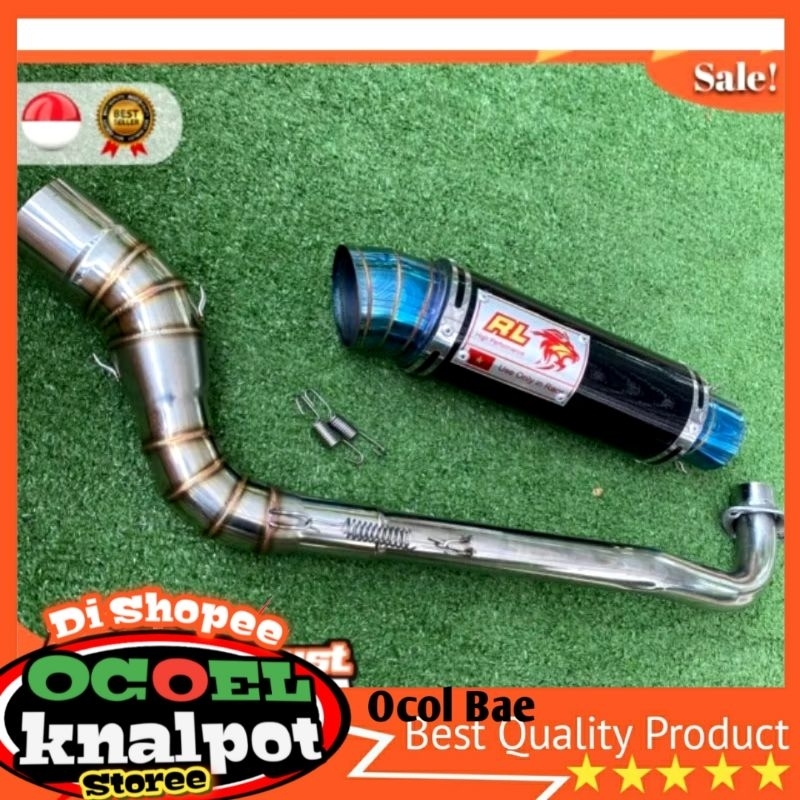 Redleo Open Spec pipe exhaust 51mm tube type for Wave 100 110 125 Xrm ...