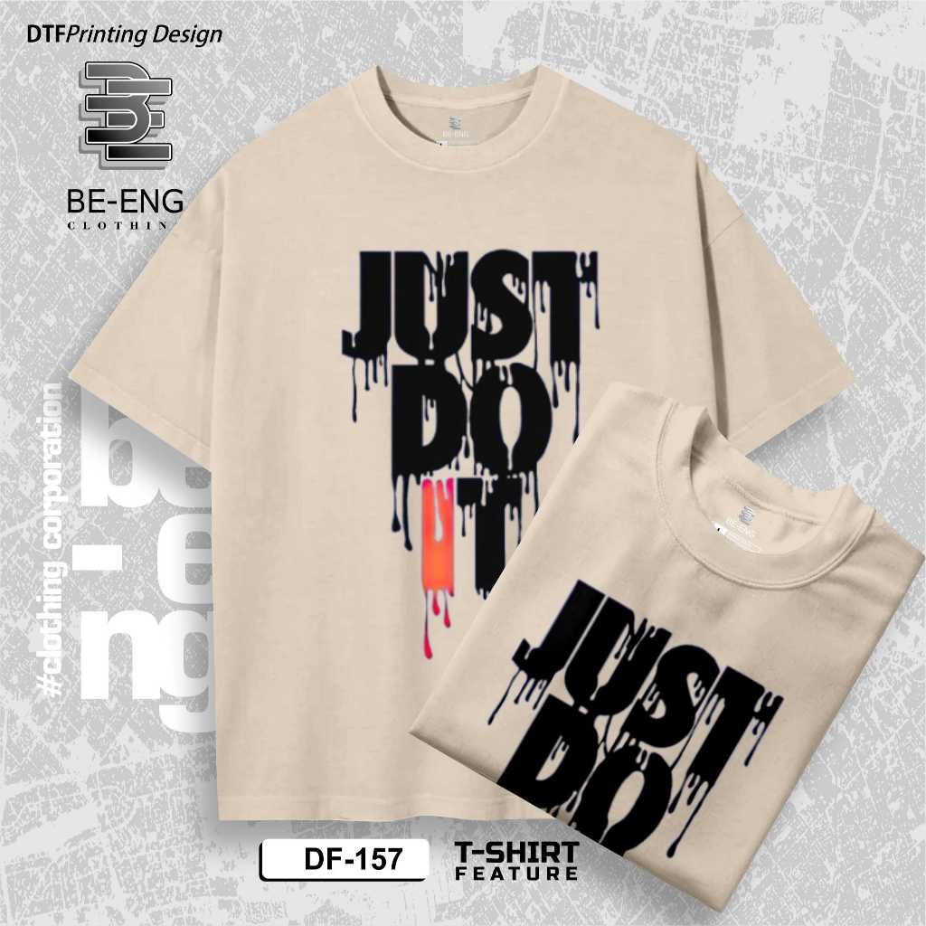 Oversized T-shirt "JUST DO IT" Cotton Combed 20s Material Premium ...