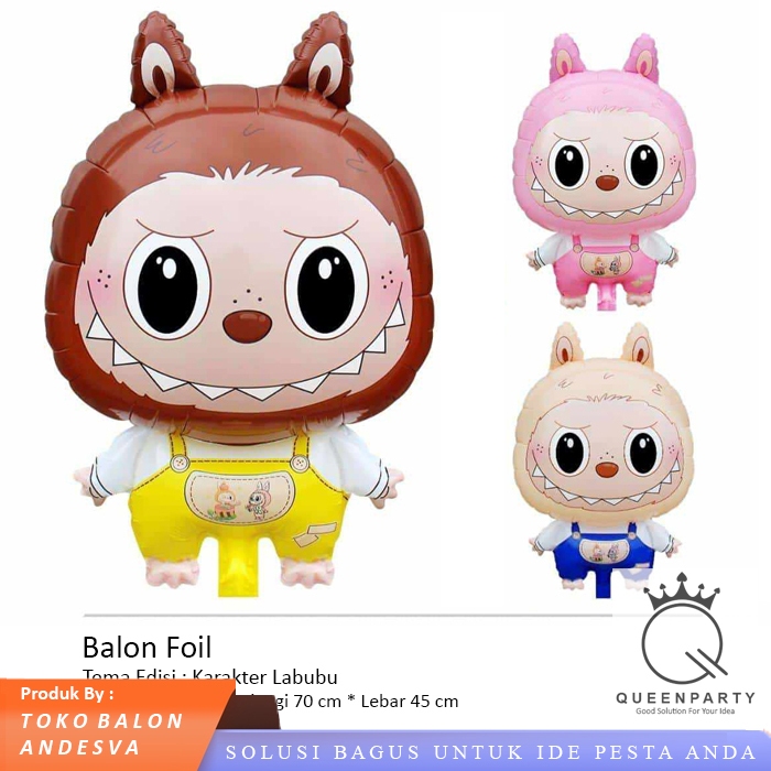 Labubu Foil Balloons / HBD Birthday Foil Balloons with Labubu ...