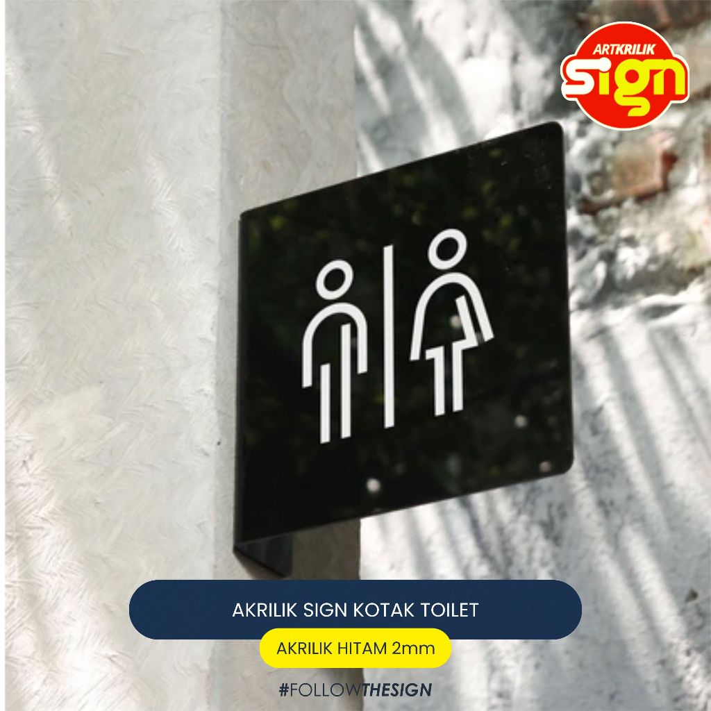 Artkrilik - Toilet Sign Board - Pop Up Signage Toilet Box 15 cm ...