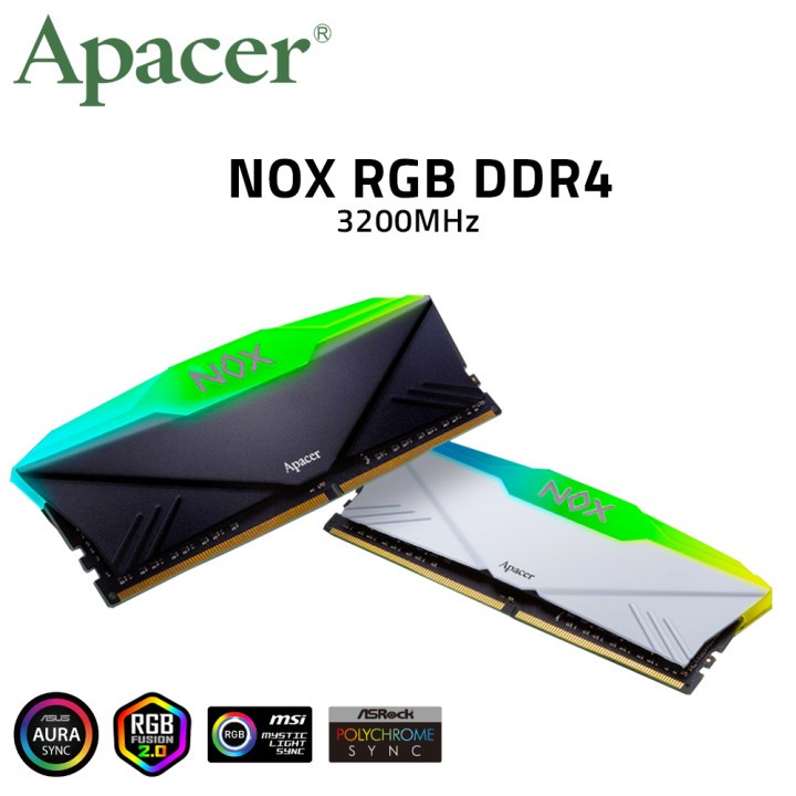 Ram APACER NOX RGB 32GB KIT DDR4 3200Mhz (2x16GB) RAM PC 32GB | Shopee ...