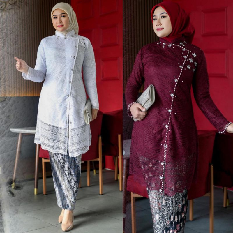 Jumbo KEBAYA SET BROKEN JANGGAN TUNIC / PREMIUM BROKEN SEQUENCE KEBAYA / MODERN KEBAYA TOP ...