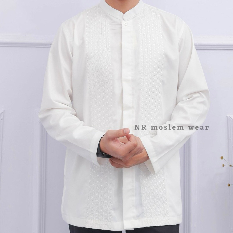 PUTIH Premium WHITE KOKO CLOTHES, LONG SLEEVED WHITE KOKO CLOTHES UMROH ...