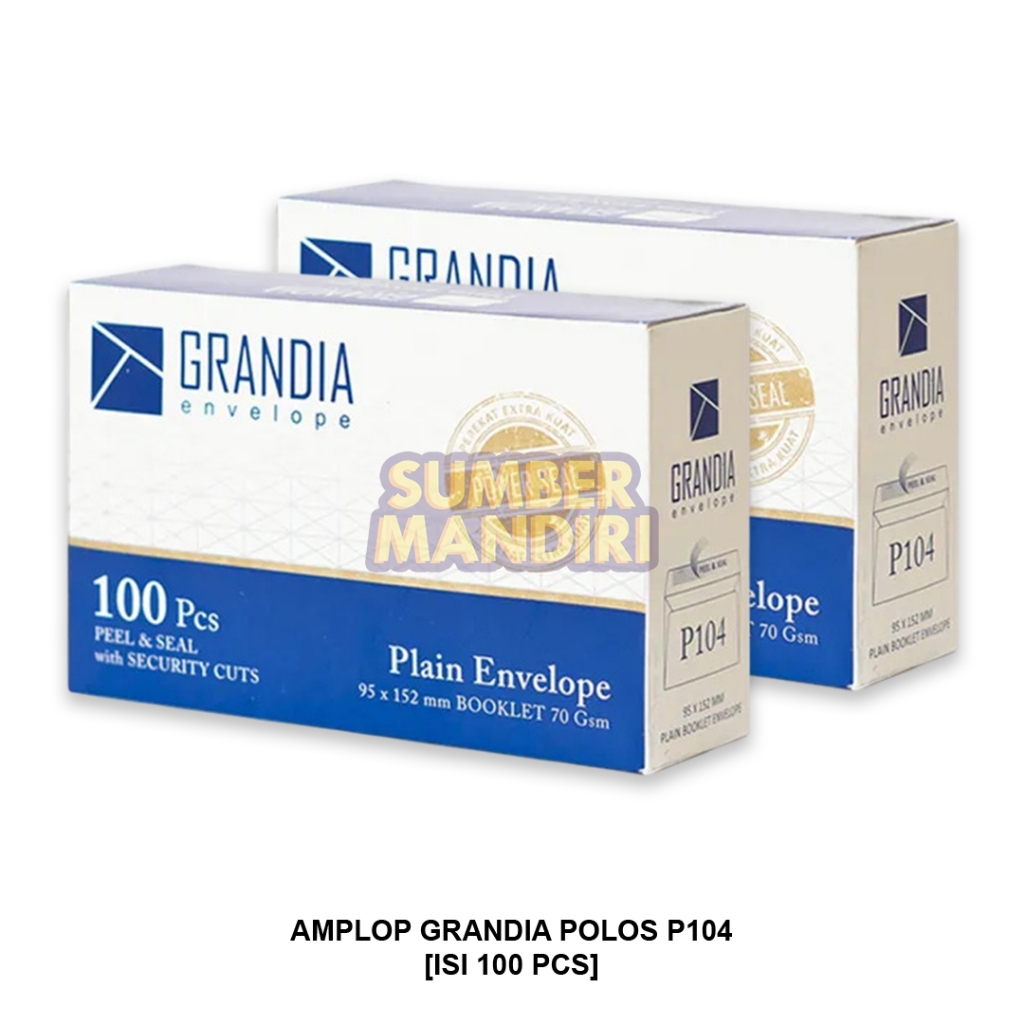PUTIH Grandia P104 104 Envelope Plain White Envelope [1 BOX] | Shopee ...