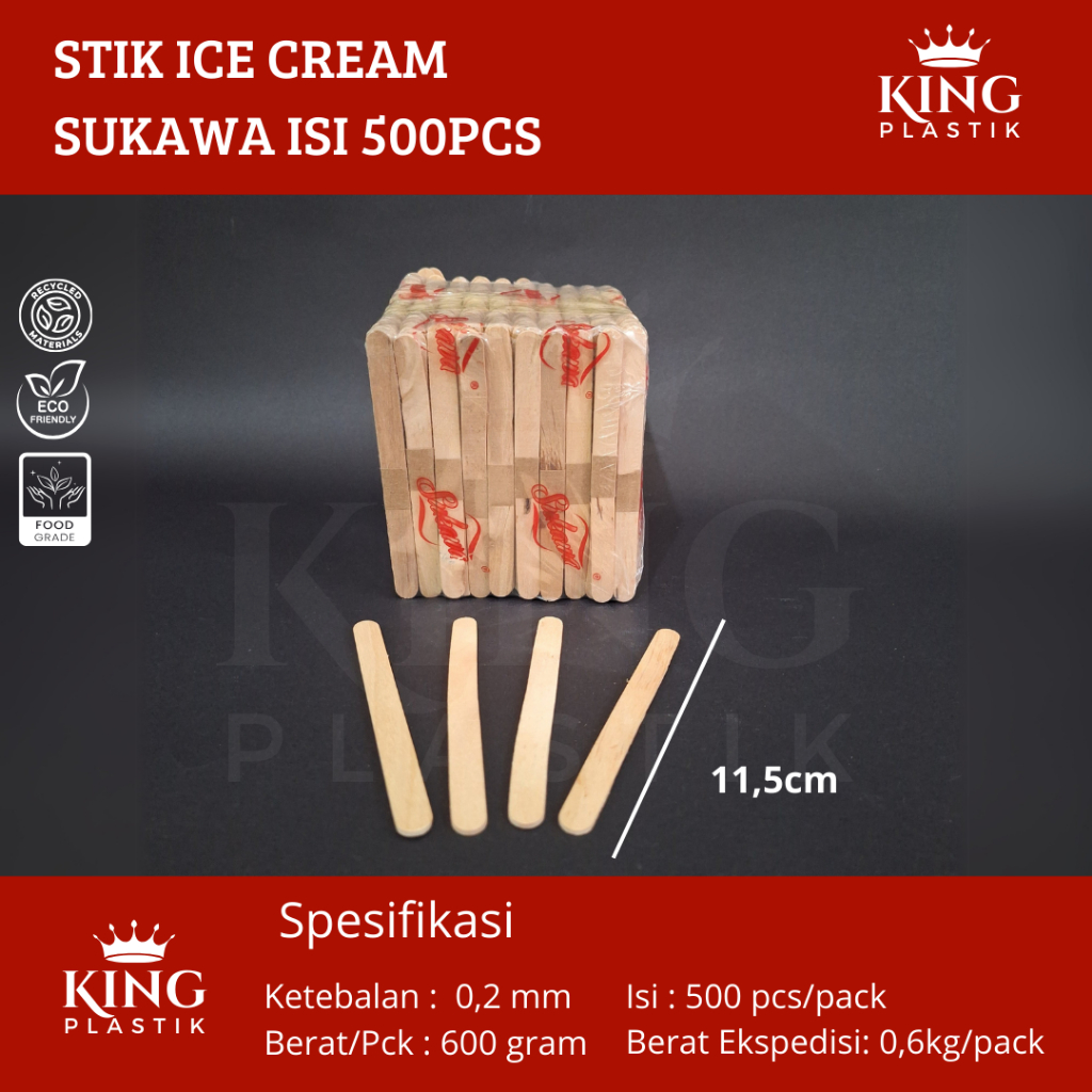 KAYU Stick Ice Cream | Wooden Ice Cream Sticks Contains 500 pcs ...