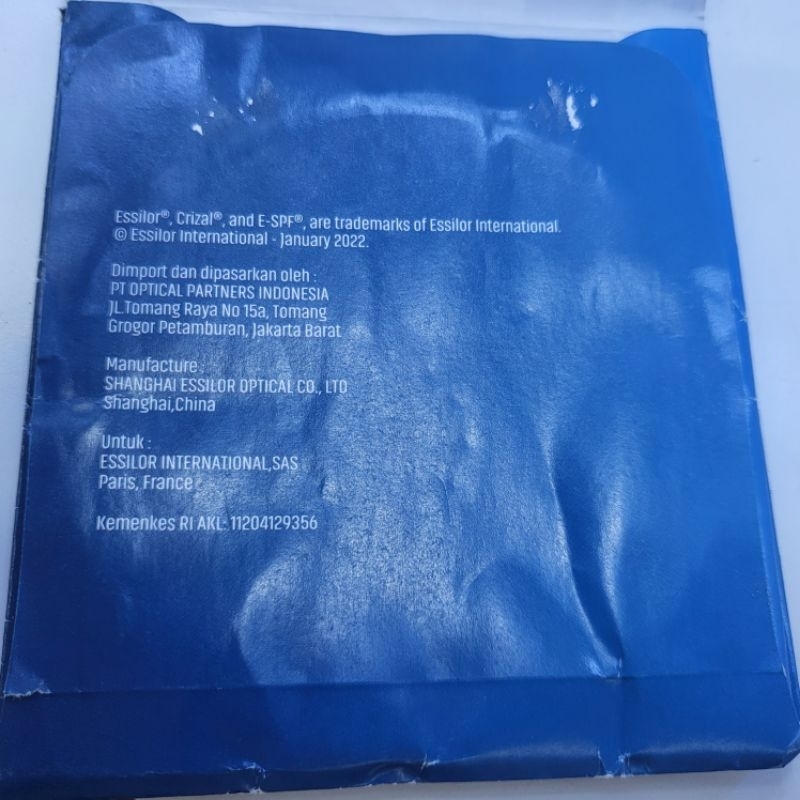Original LENSED CRIZAL ESSILOR LENS | Shopee Malaysia