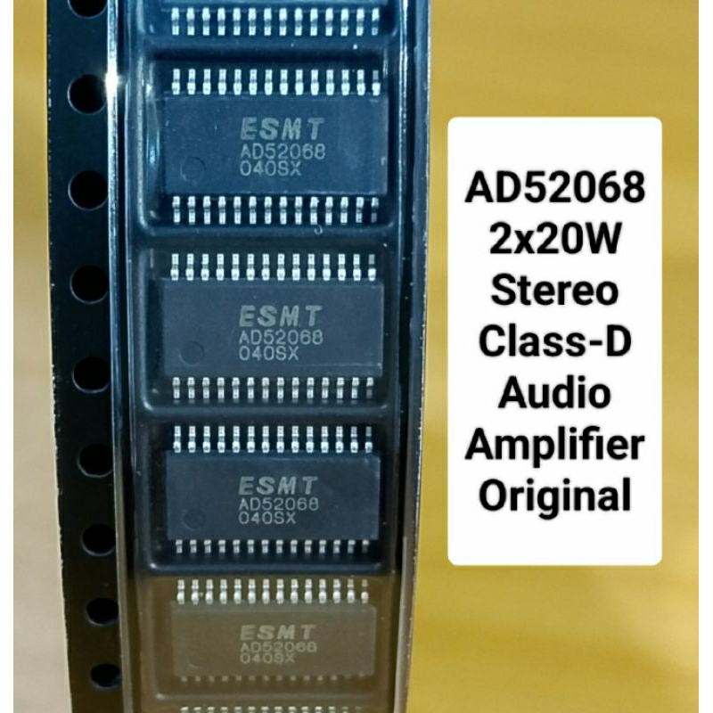 Ic ESMT AD52068 2x20W Stereo Class-D Audio Amplifier with Power ...