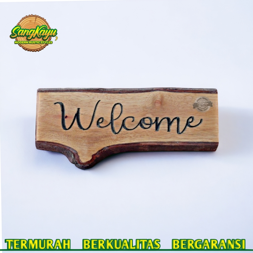 KAYU Sangkayu, Sign board 100x20 cm custom carved wood rustic wood ...