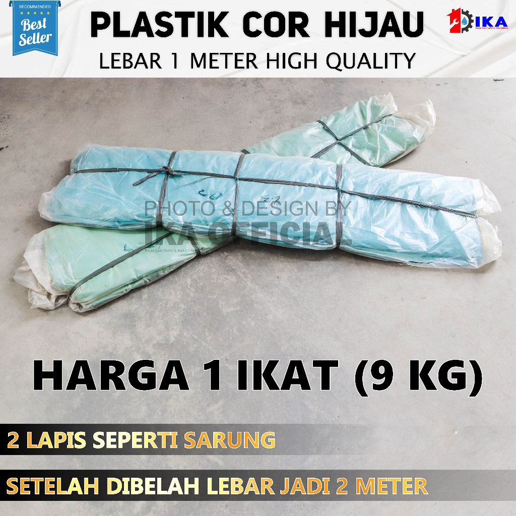 HIJAU 9 kg Cast Plastic / Building Plastic / Thick green Cast Plastic ...