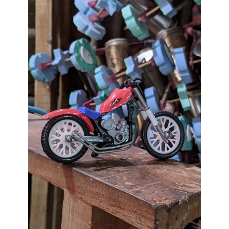 Miniature Custom Chopper Copper Motorcycle | Shopee Malaysia