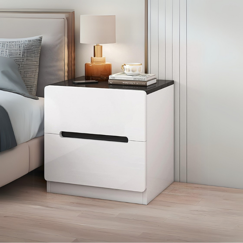 Nightstand 3 Multipurpose Drawers Small Corner Table Bedroom Nightstand ...