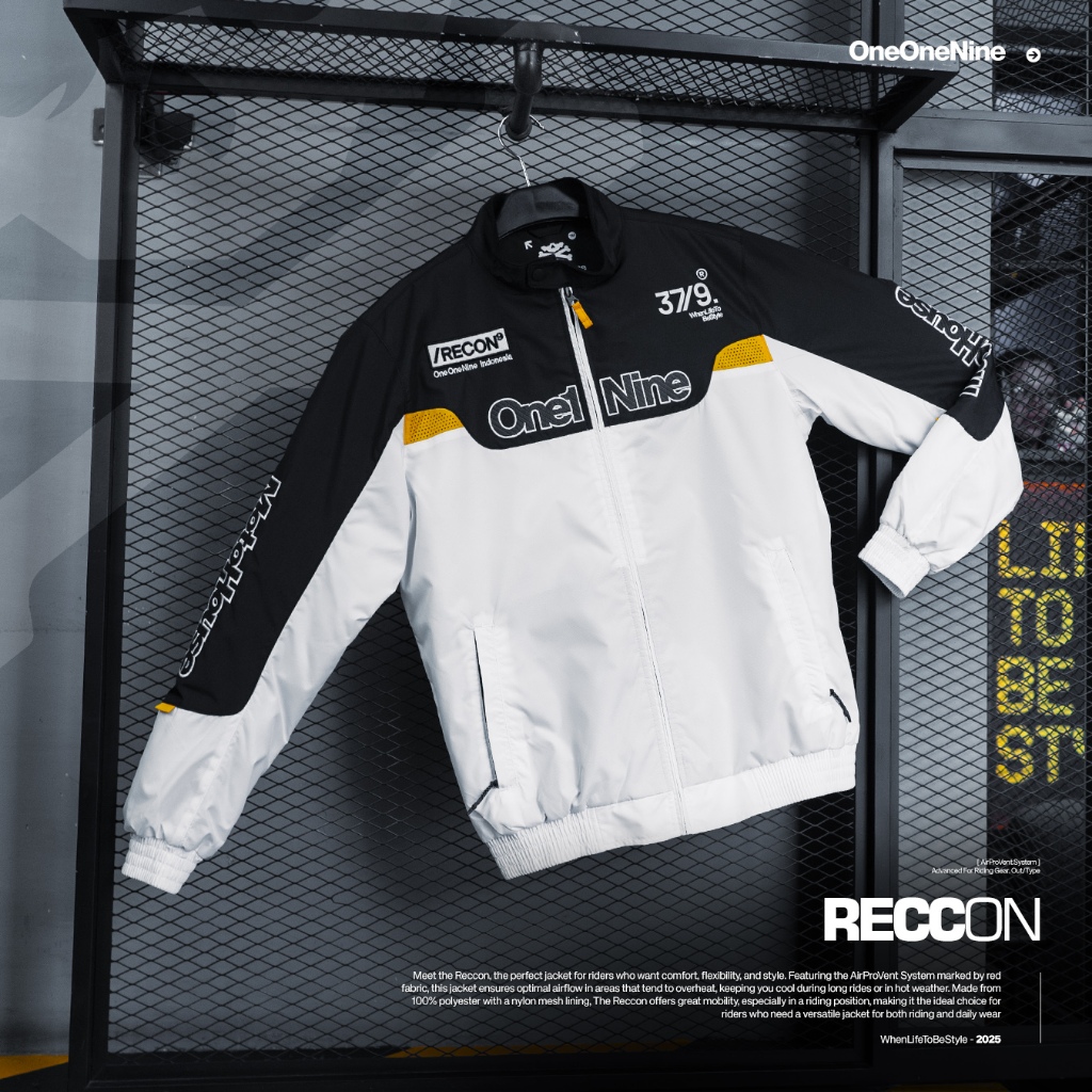 Oneonenine Ksr Racernine Reccon Black White Yellow Series Jacket ...