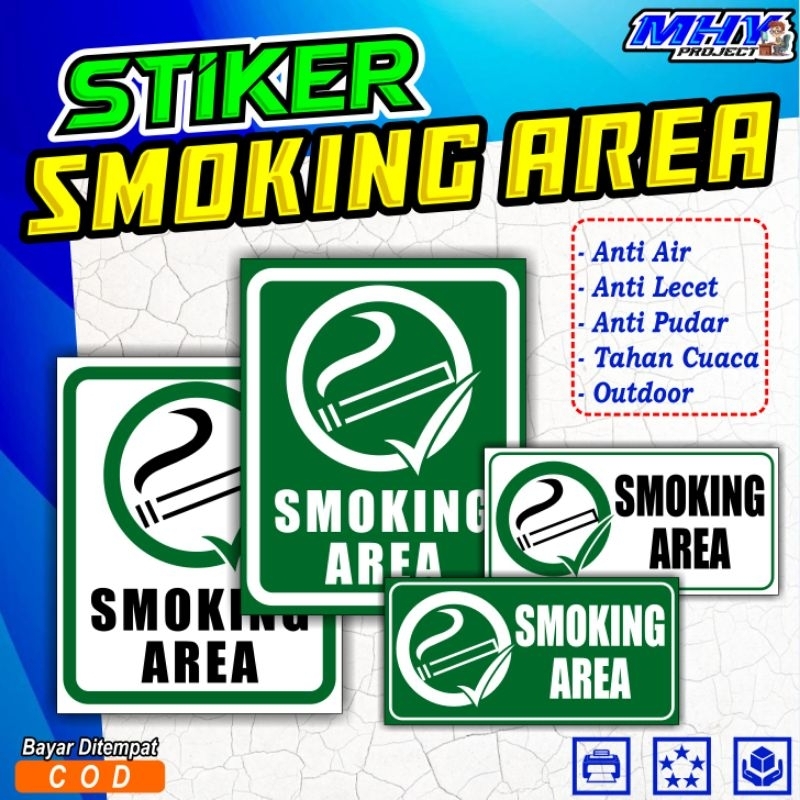 Smoking area stickers, waterproof smoking area stickers | Shopee Malaysia