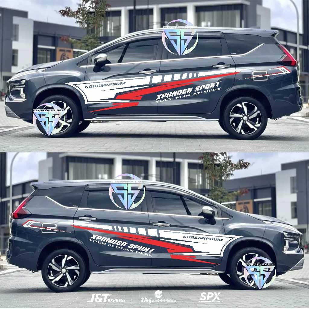 Mitsubishi xpander car sticker, minimalist list sticker, latest xpander ...