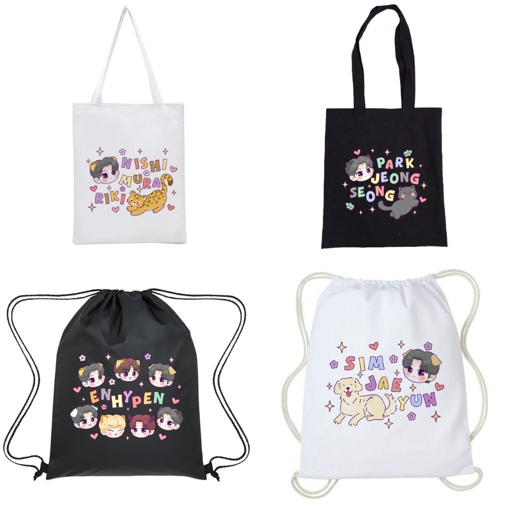 Enhypen Jay Jake Jungwon Kpop Korea Cute Totebag Aesthetic Women's ...