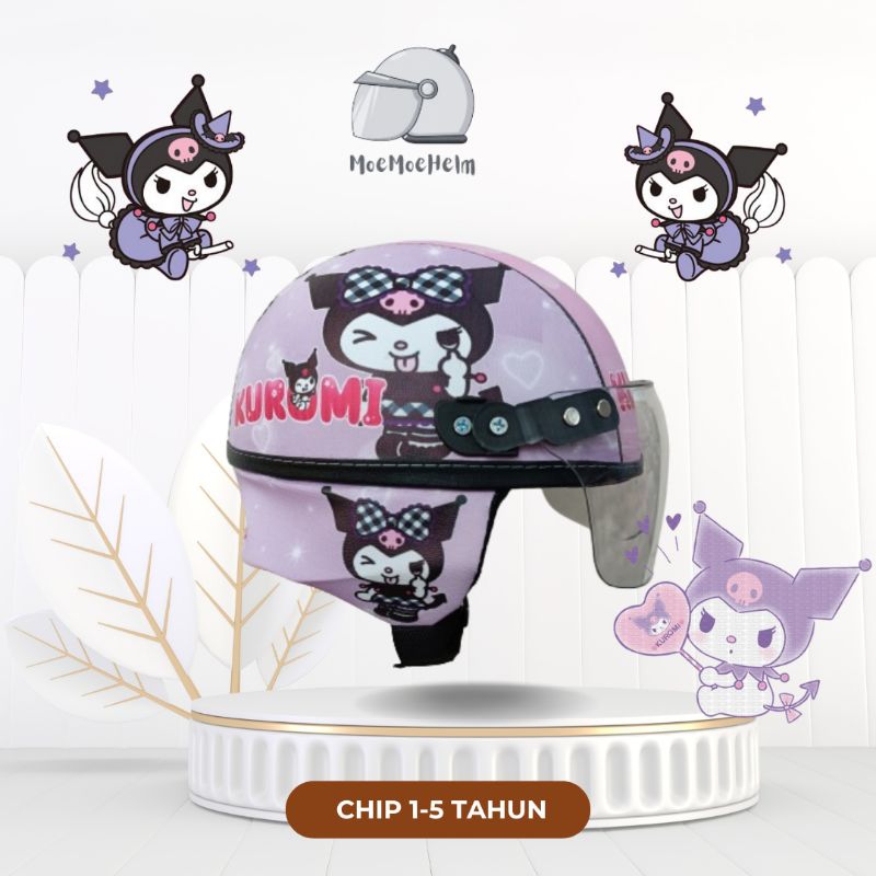 Helmet For Children Aged 1 2 3 4 5 Years Chip Sincan Kuromi Melody ...
