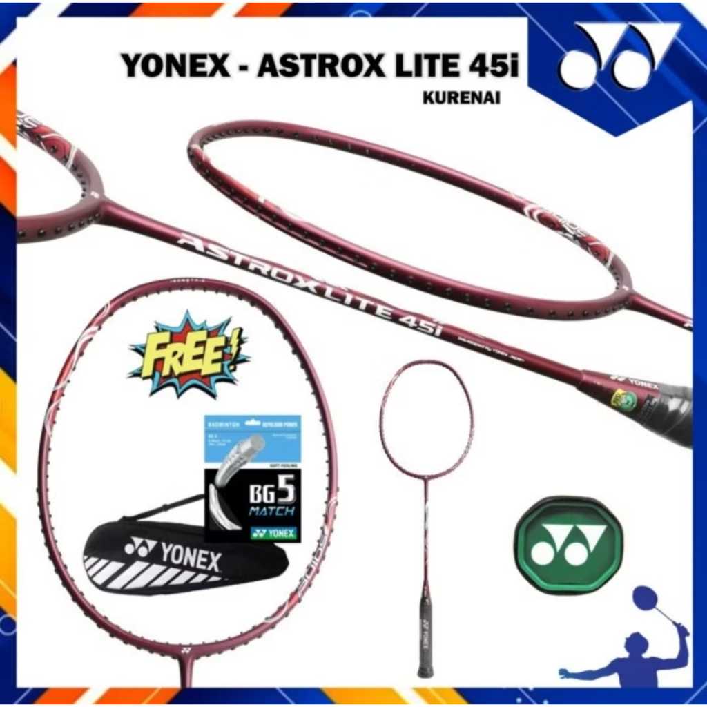 New YONEX ASTROX LITE 45i BADMINTON RACKET ORI PACKAGE WITH STRINGS ...