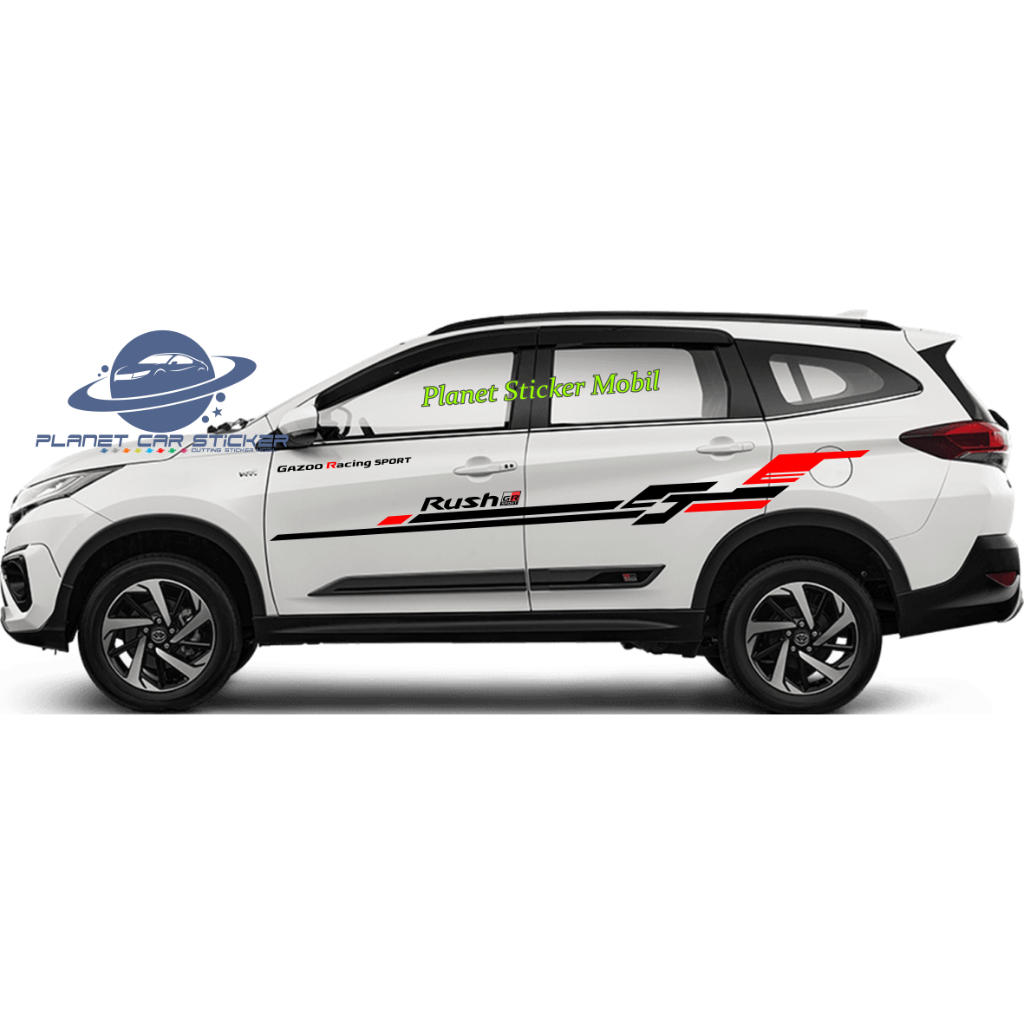 New design sticker rush gr sport car side body sticker toyota rush gr ...
