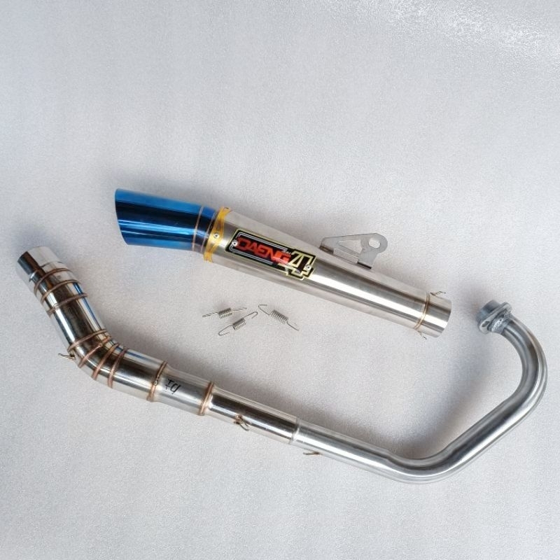 Ekzoz Daeng 4 PNP Striped 150/RS150/LC 135/Y15ZR Racing Exhaust 32mm ...