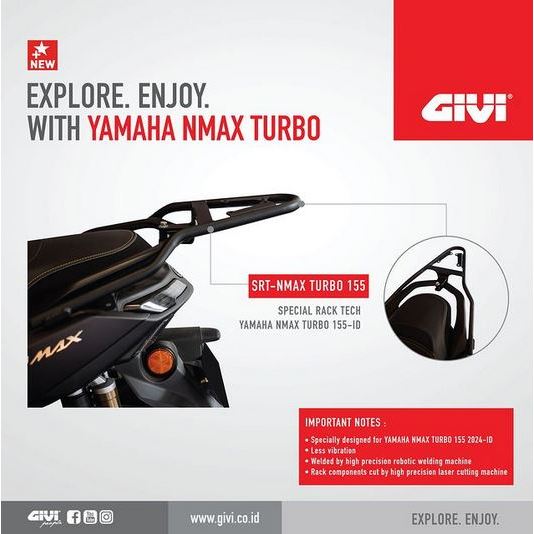 Top BRACKET GIVI SRT Yamaha NMAX TURBO TECHMAX NMAX NEO NEO S ...