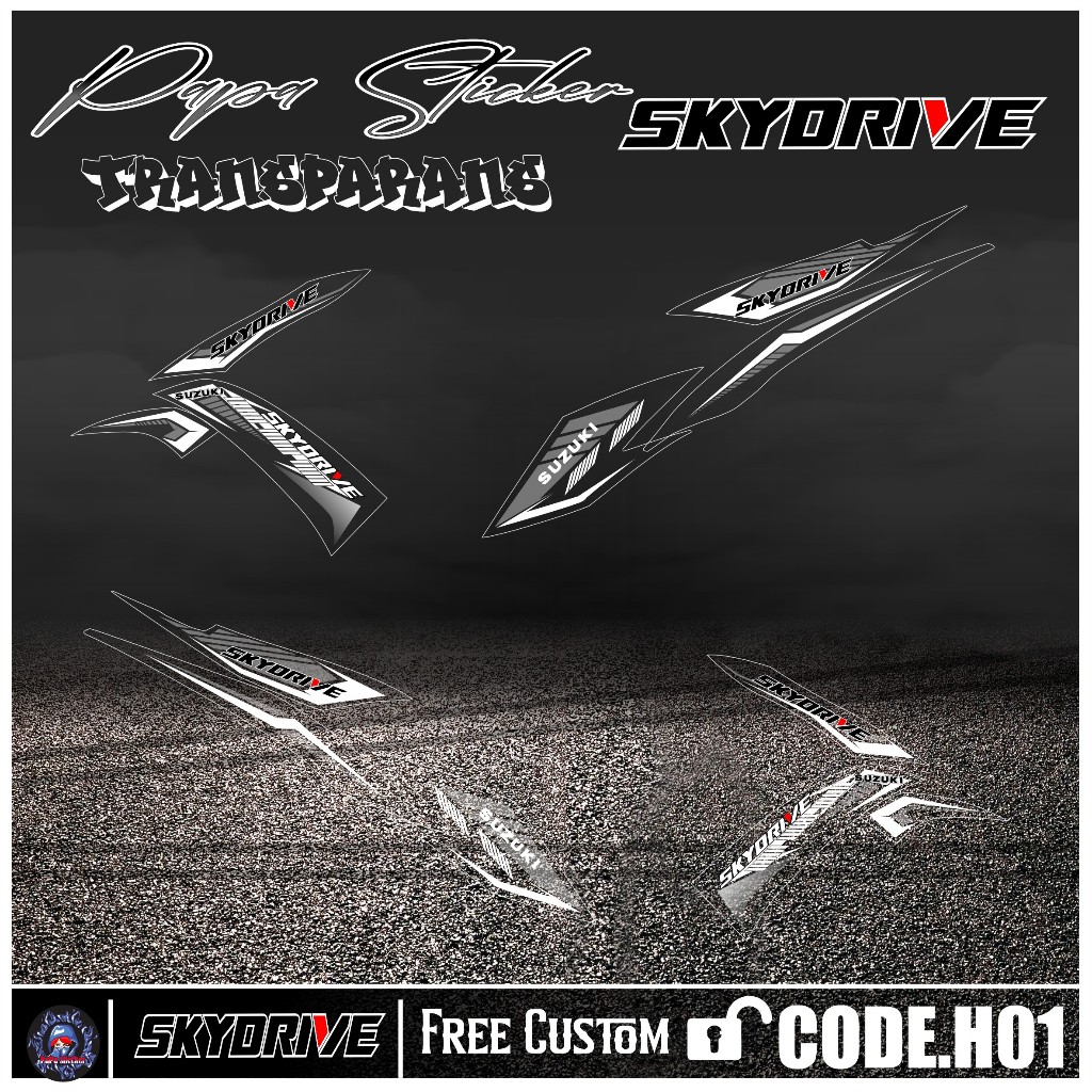Skydrive TRANSPARENT Striping - TRANSPARENT Striping Sticker Variations ...