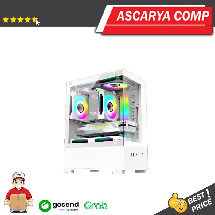 Casing INFINITY NOIR FREE WHITE 3 FAN - M ATX GAMING CASE | Shopee Malaysia