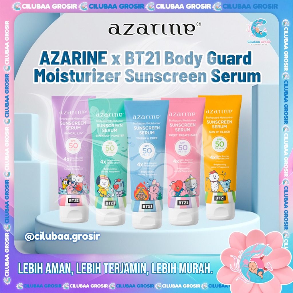 Azarine x BT21 Body Guard Moisturizer Sunscreen Serum SPF50++ 100ml ...