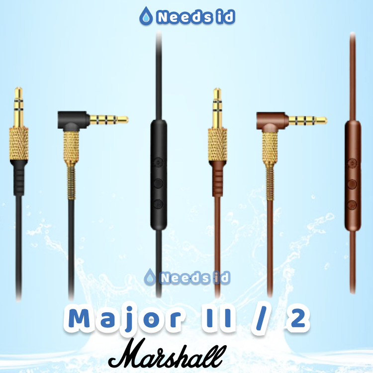 Marshall Major II Replacement Cable 2 Cable Spring Extension With Mic ...