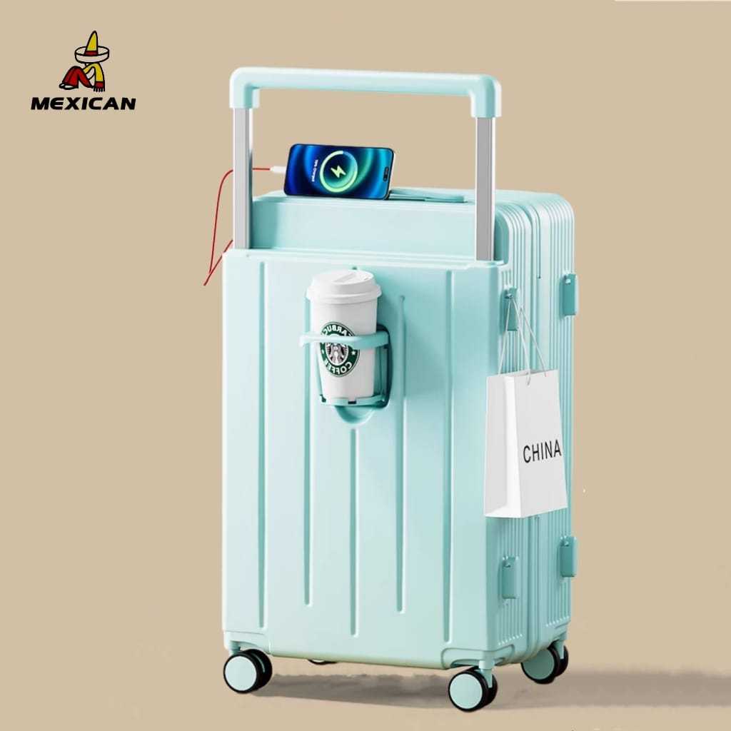 Mexican A306 Women's Wide Trolley Suitcase 2024 New Travel Password ...