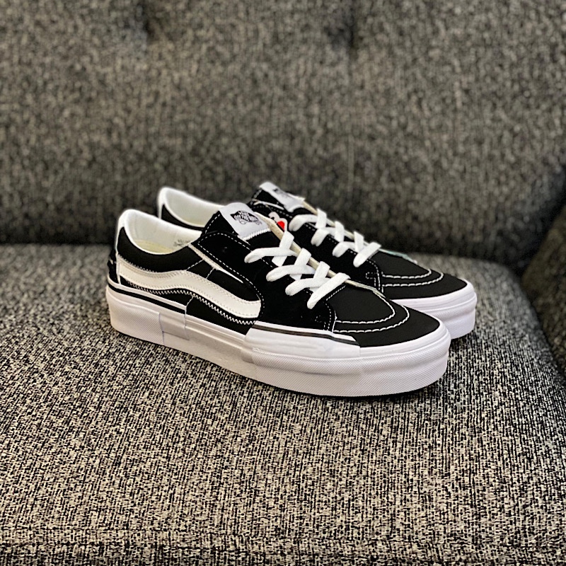 Vans SK8 Low Reconstruct Black White Original | Shopee Malaysia