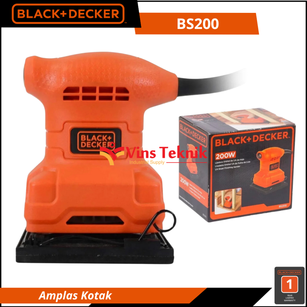 MESIN Bs200 Black+Decker BS 200 Box Sander Sanding Machine | Shopee ...