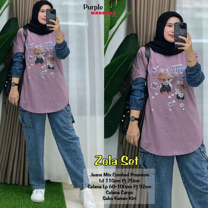 KATUN [] Women's T-Shirt And Pants Suit With Labubu Zola Mino Mokoko ...