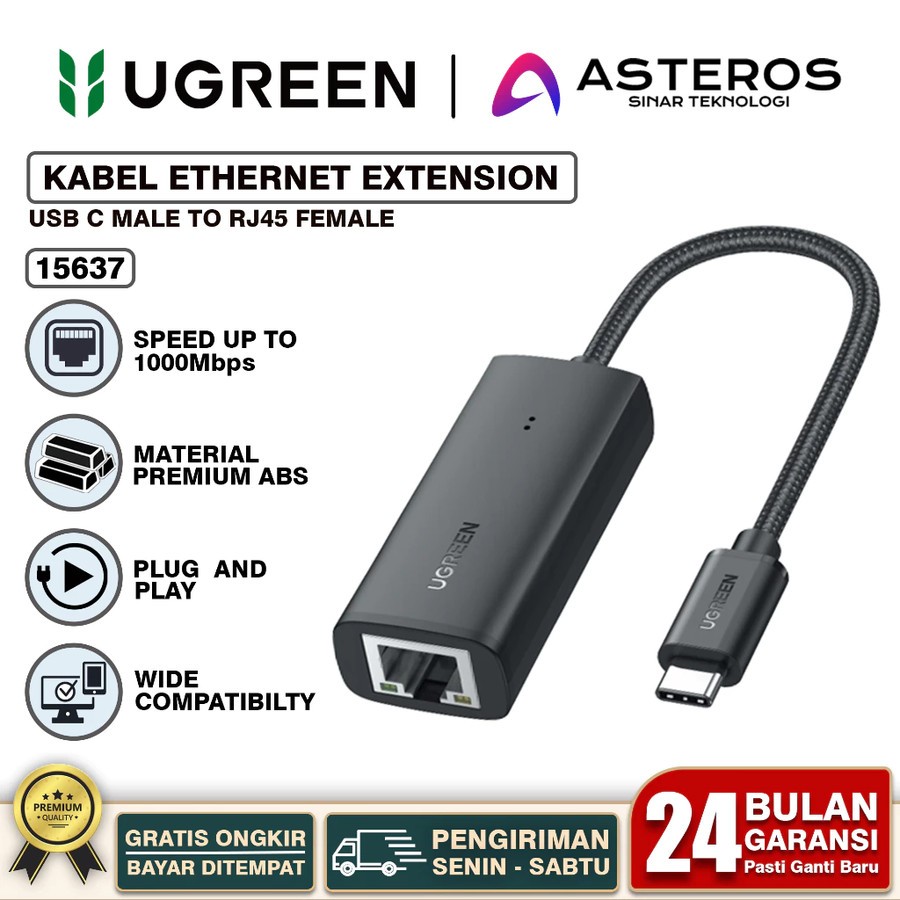 Ugreen 50737 Usb C to LAN RJ45 Gigabit Ethernet Adapter 1000mbps - LAN ...
