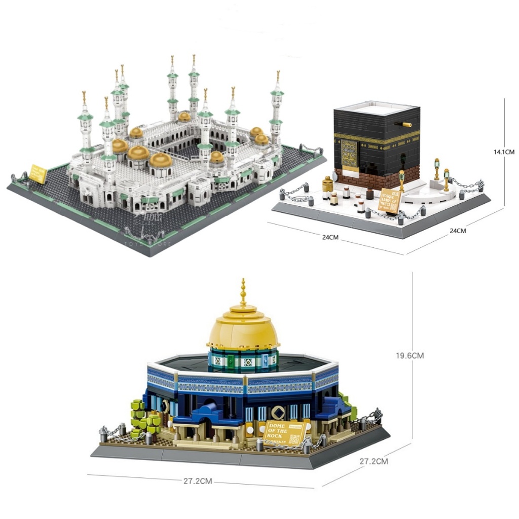 Lego Mosque AI-Haram Bricks Building Classic Dome of the Rock Model ...