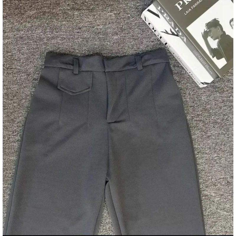 ORO PANTS Highwaist Loose Pants Trousers - Premium Knit Anti-Wrinkle ...