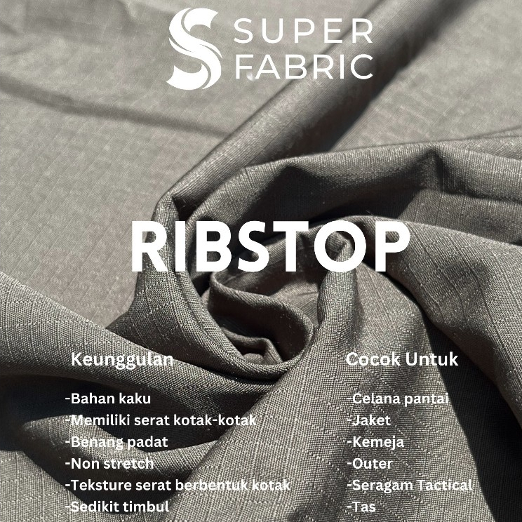 Ribstop Fabric Ripstop Waterproof Trouser Material 0.5 meters | Shopee ...
