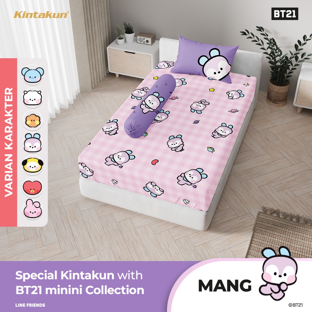 Bt21 minini Bed Sheet Fitted 120x200 Extra Single KOYA RJ SHOOKY MANG ...