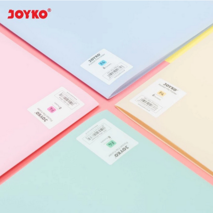Joyko Display Book Pocket File Folder Joyko PFF-9F4 Pastel Color Pocket ...