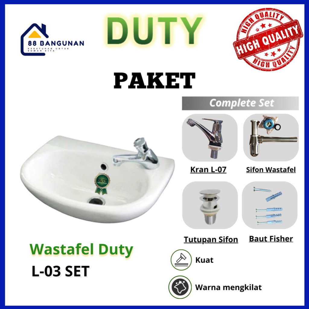 KAYU [Wooden Crate Packing] DUTY L-03 CERAMIC SINKS COMPLETE | Shopee ...