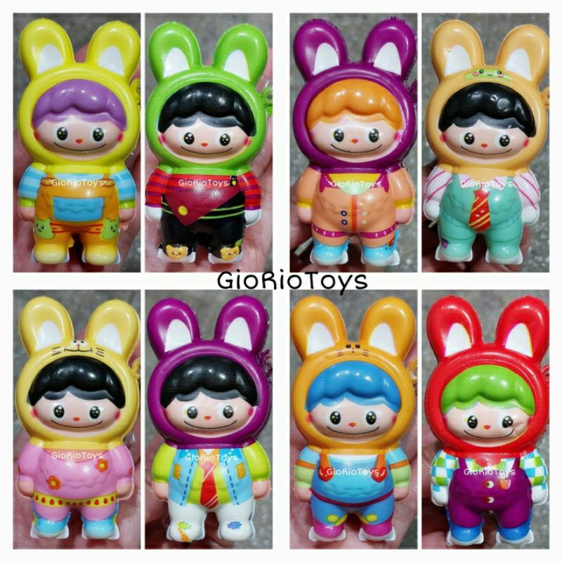 GANTUNGAN Squishy Keychain Labubu Character Motif Viral Squishi Labubu ...