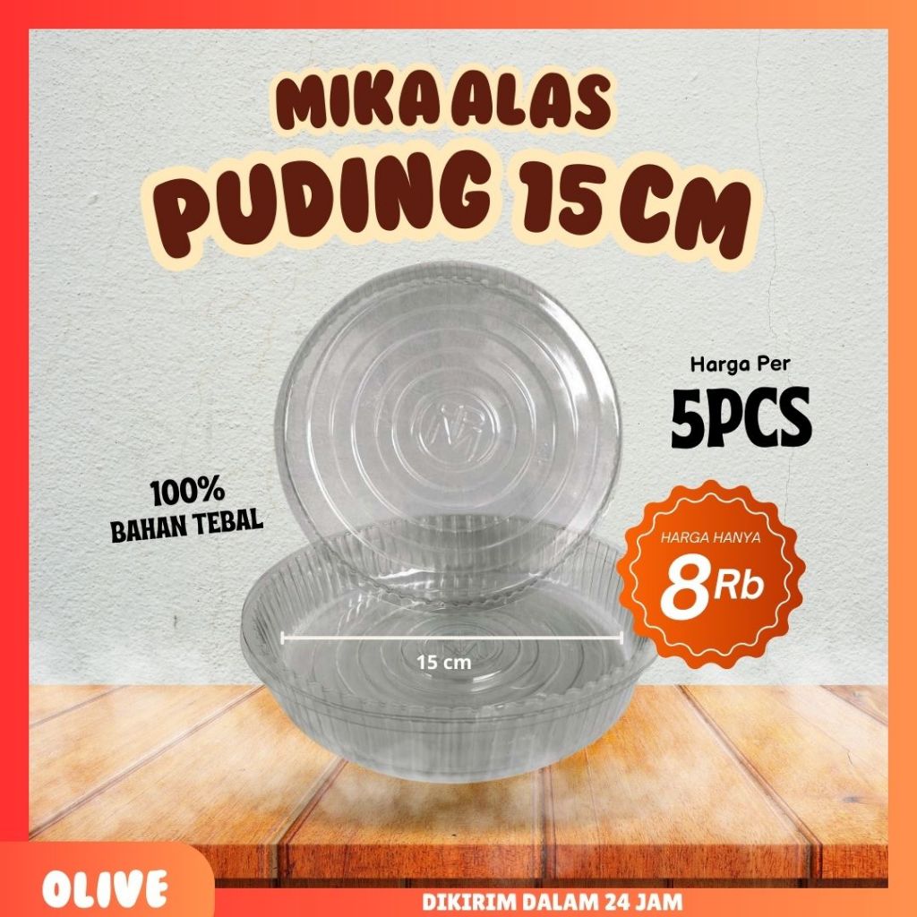 [SI 5 PCS] Mika 15 CM Round Plastic Pudding Mat / Mica Pudding Coaster ...