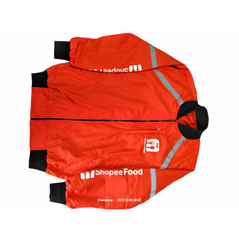 New shopee food jacket New jacket Orange Cool jacket Motorcycle jacket ...