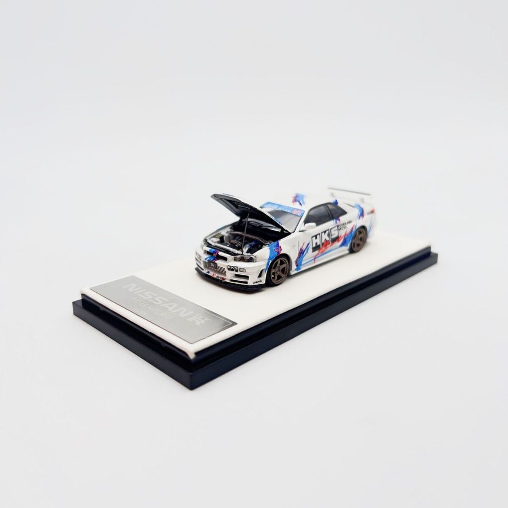 Time Micro Nissan Skyline R34 Z-True White HKS Livery | Shopee Malaysia