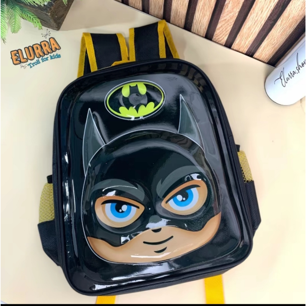 Boys Girls Kindergarten Elementary School Bags Can Light Up LED Batman ...