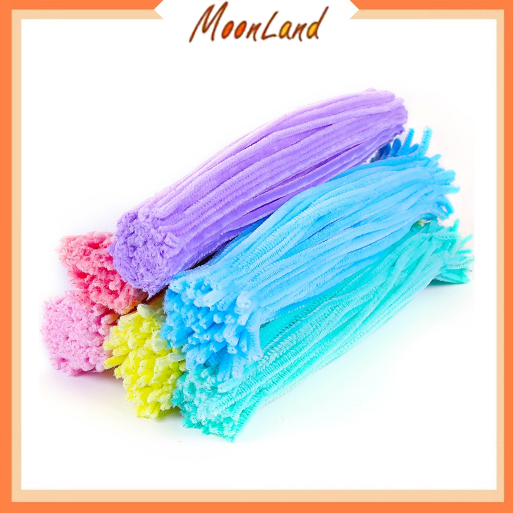 100 pcs Mercy Hair Wire Pastel Color Pipe Cleaner Handicraft Materials ...