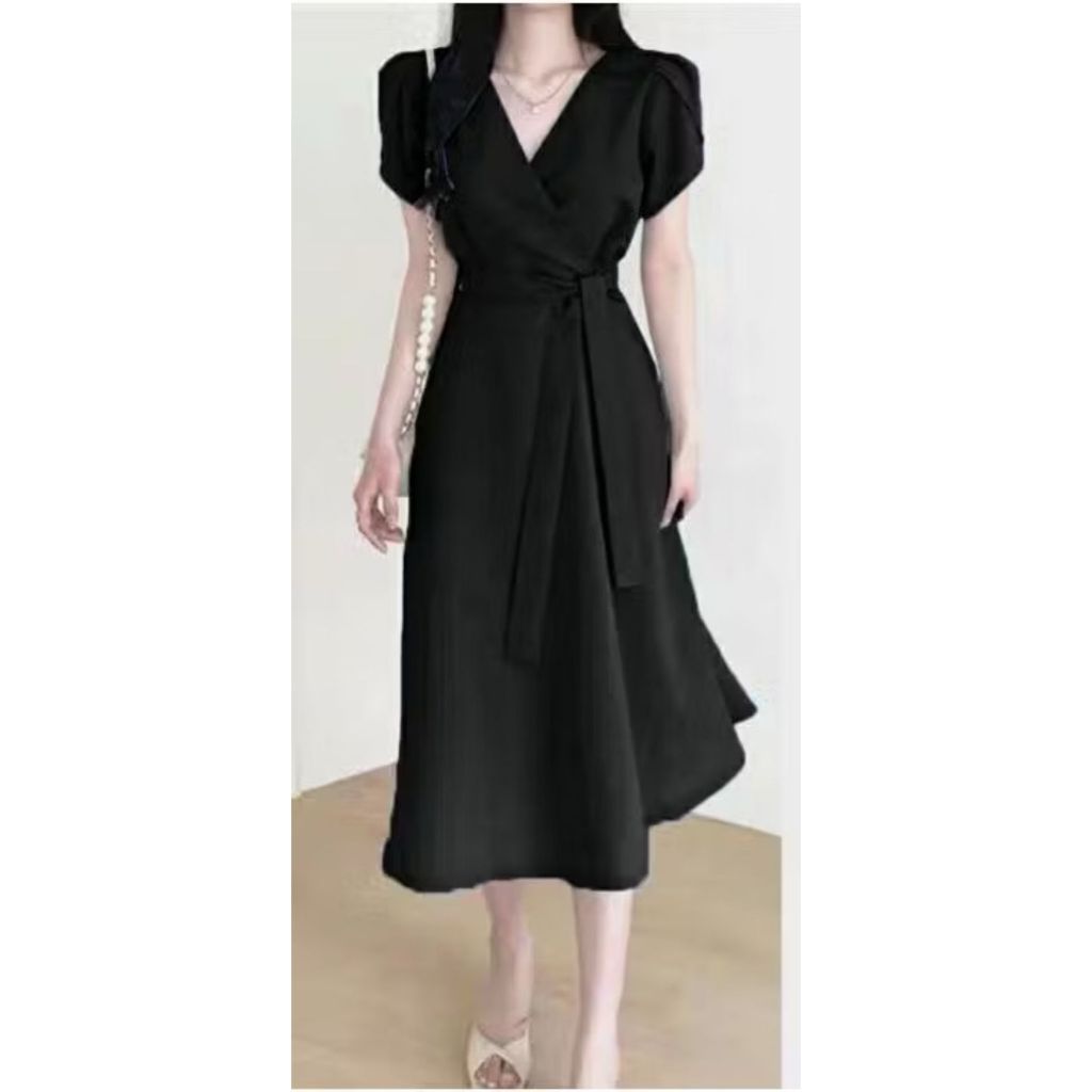 HITAM PUTIH MERAH Davia Dress Party Dress Latest Casual Women's Dres ...