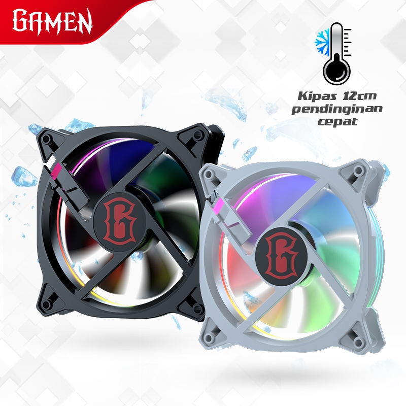 Gamen GCF110 Gaming Fan CPU RGB Ergonomic Fan 1000 RPM 12 cm Silent Fan ...