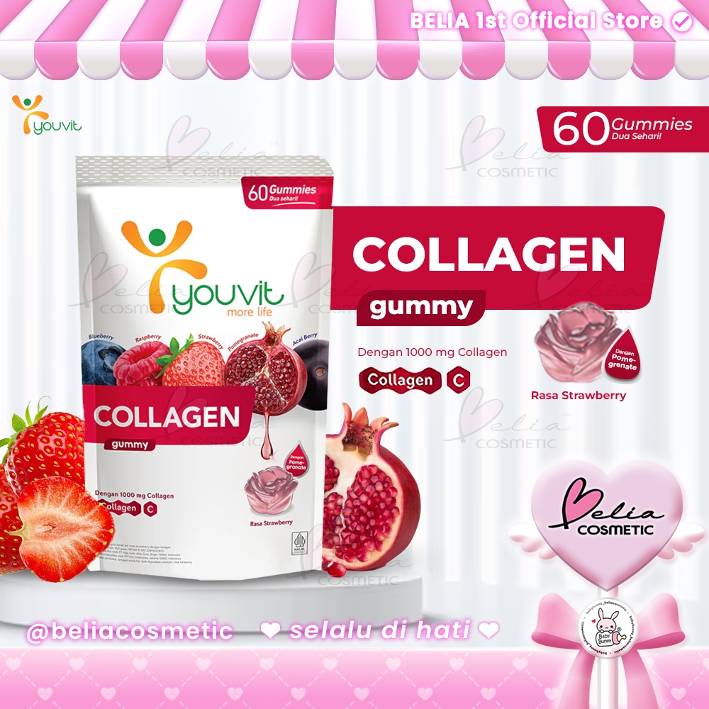 Belia YOUVIT Collagen Gummy for Anti Aging 60 Gummies | Youvit Collagen 30 Days | Collagen for ...
