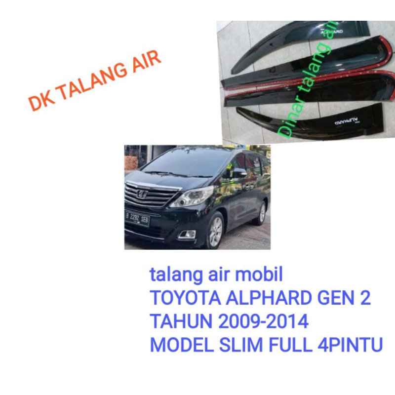 Toyota ALPHARD GEN 2 YEAR 2009-2014 SLIM MODEL 1SET CONTAINS 4 QUALITY ...